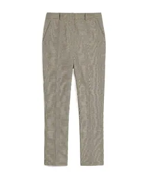 Sportmax Plaid Straight Leg Trousers With Side Slits