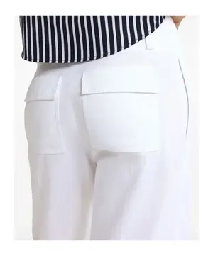 PATOU Straight-leg Gabardine Trousers - White