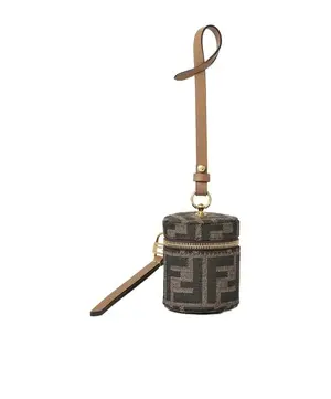 Fendi Baguette Ff Jacquard Coin Holder - Black