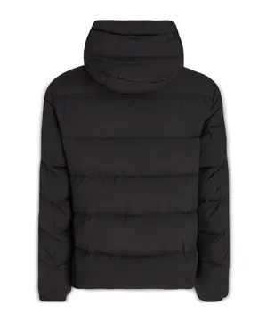 MOORER Quilted Hooded Jacket With Zipper Closure - Black