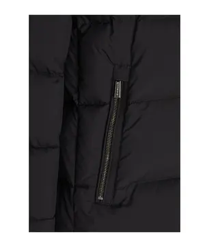 MOORER Quilted Hooded Jacket With Zipper Closure - Black