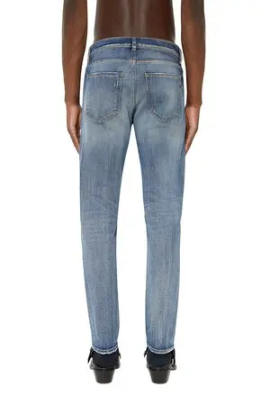 DIESEL® D-strukt Distressed Fitted Jeans - Blue