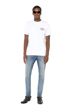 DIESEL® D-strukt Distressed Fitted Jeans - Blue