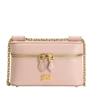 Dolce & Gabbana Dolce & Gabbana Sicily Logo Plaque Crossbody Bag Blush