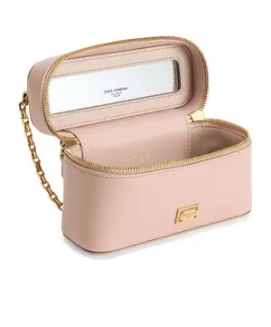 Dolce & Gabbana Sicily Logo Plaque Crossbody Bag - Blush