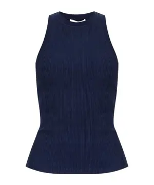 Victoria Beckham Sleeveless Ribbed Round Neck T-shirt