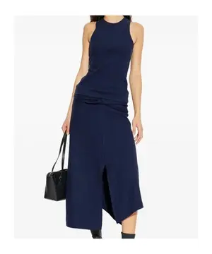 Victoria Beckham Sleeveless Ribbed Round Neck T-shirt