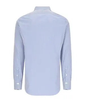 FINAMORE 1925 Striped Dress Shirt - Blue