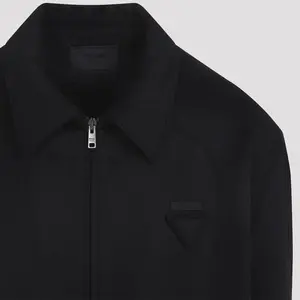 Prada Logo Patch Zip-up Jacket