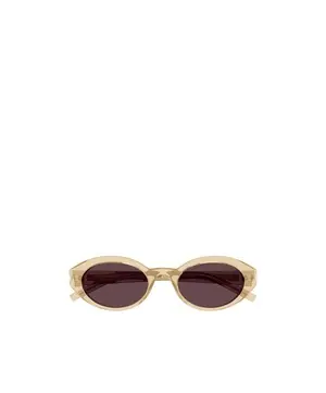 Saint Laurent Oval Frame Sunglasses - Red