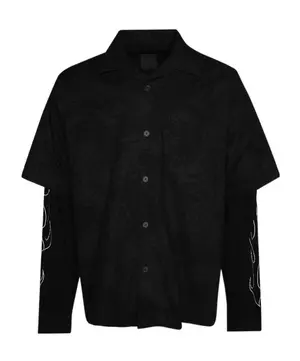 Givenchy Layered Collared Buton-up Shirt