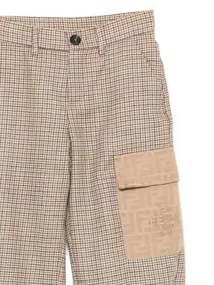 Fendi Checked Belted Cargo Pants