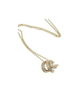 FERRAGAMO Gancini Crystal Necklace - Gold