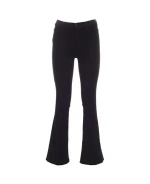 MOTHER The Weekender Mid-rise Flare Jeans - Black