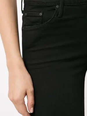 MOTHER The Weekender Mid-rise Flare Jeans - Black