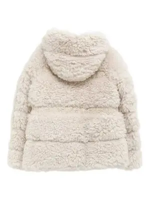 Moncler Verie Teddy Hooded Short Down Jacket