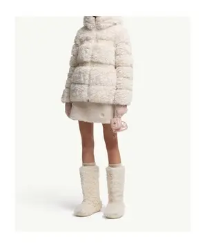 Moncler Verie Teddy Hooded Short Down Jacket