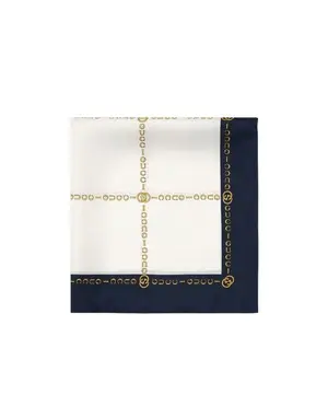 Gucci Interlocking G Chain Silk Pocket Square