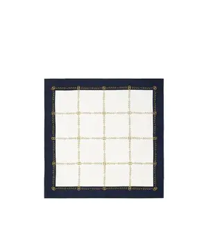 Gucci Interlocking G Gucci Chain Silk Pocket Square Ivory