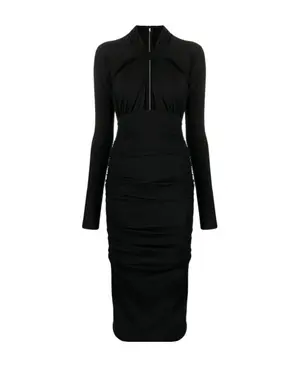 Dolce & Gabbana Long-sleeved Cut-out Midi Dress
