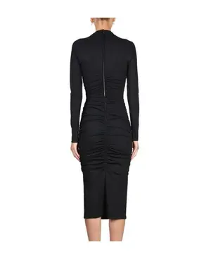 Dolce & Gabbana Long-sleeved Cut-out Midi Dress