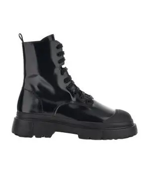 Hogan H619 Combat Lace-up Boots - Black