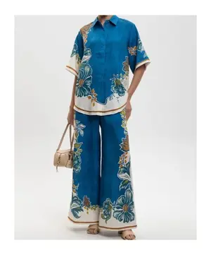 ALEMAIS Luda Floral Wide-leg Joggers