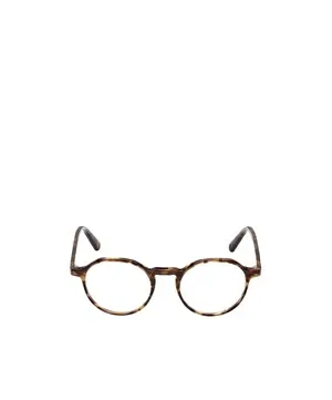 Moncler Round Frame Eyeglasses - Black