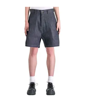Rick Owens Denim Bermuda Shorts With Side Slits