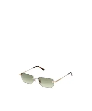 TOM FORD Rectangle Frame Rimless Sunglasses - Green