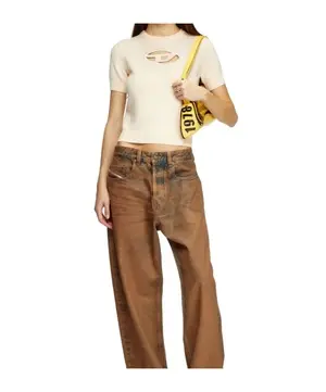 DIESEL® M-aragrin-ss Knitted Top - Beige