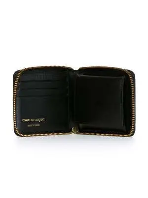 Comme Des Garçons Leather Wrap-around Zipper Wallet - Black