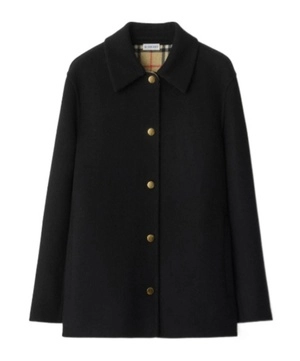 Burberry Overshirt With Press-stud Closure - Black/sand