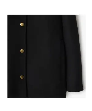 Burberry Overshirt With Press-stud Closure - Black/sand