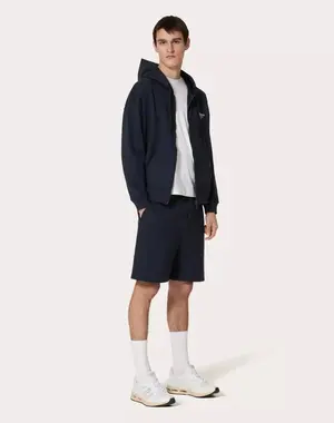 Valentino Garavani Zip-up Hooded Jacket With Drawstring