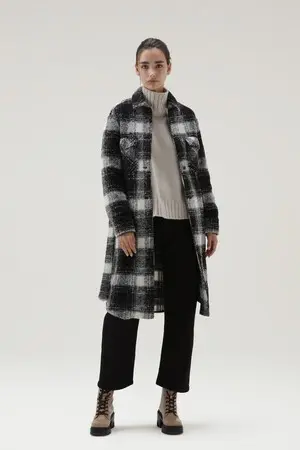 Woolrich Checked Belted Coat