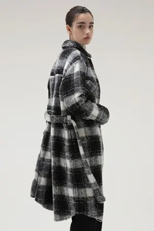 Woolrich Checked Belted Coat