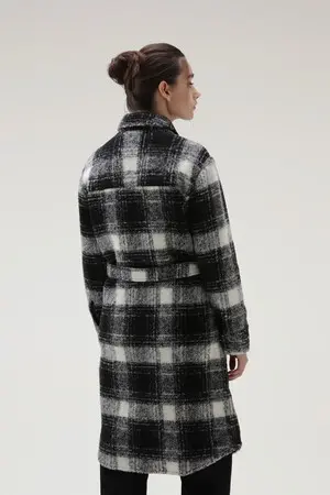 Woolrich Checked Belted Coat