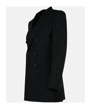 Dolce & Gabbana Double-breasted Pinstriped Blazer - Black
