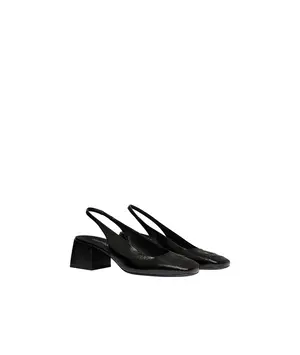 COURREGES Ac Vinyl Slingbacks - Black