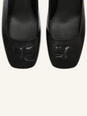 COURREGES Ac Vinyl Slingbacks - Black
