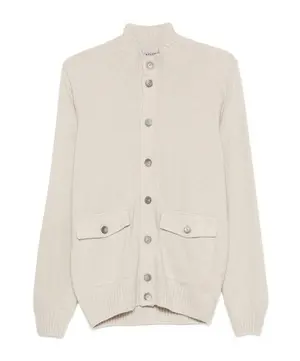 D'ANIELLO Mock Neck Buttoned Cardigan
