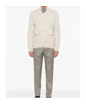 D'ANIELLO Mock Neck Buttoned Cardigan