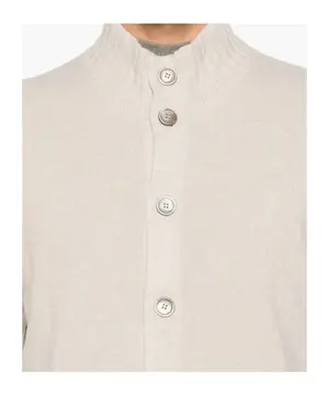 D'ANIELLO Mock Neck Buttoned Cardigan