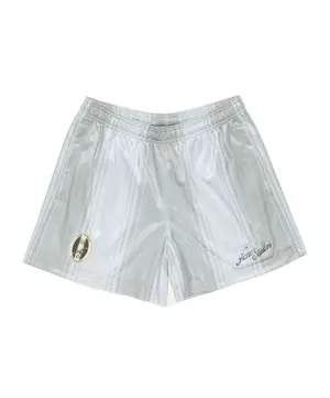 Acne Studios Striped Logo Shorts - Grey