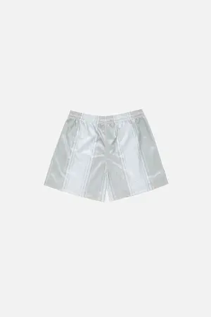 Acne Studios Striped Logo Shorts - Grey
