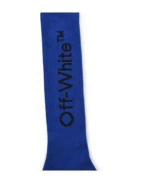 Off-White Logo Intarsia Socks - Blue