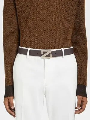 Zegna Reversible Logo Buckle Belt