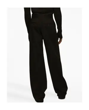 Dolce & Gabbana Logo Plaque Cotton Trousers