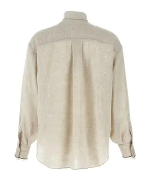 Brunello Cucinelli Contrast Stitched Shirt